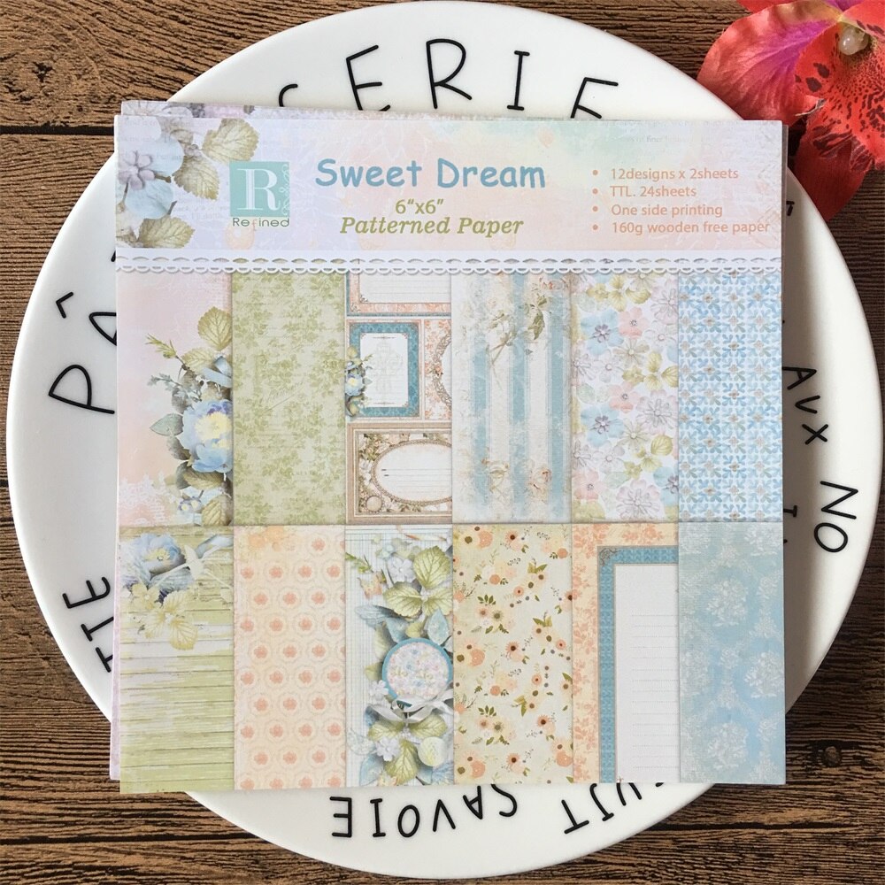 24pcs/Pack 6*6inch Sweet Dream Patterned Paper Pac... – Grandado