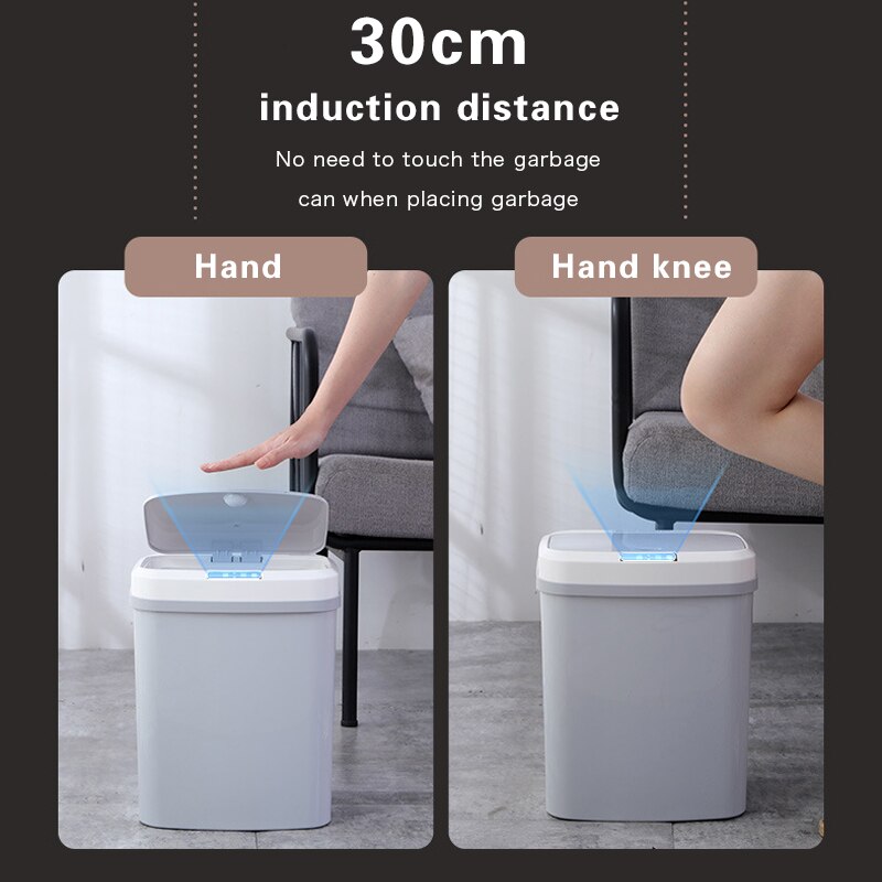 16L Smart Trash Can Smart Sensor Trash Bin For Kit... – Grandado