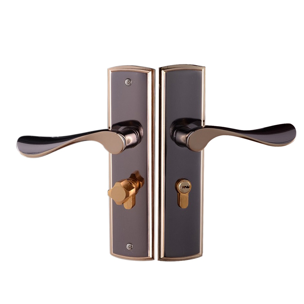 Modern Door Handles Front Back Lever Lock Cylinder... – Vicedeal