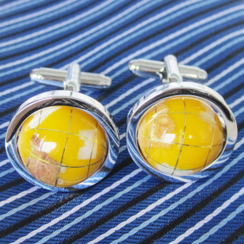 Trendy World Map Globe Cufflink Cuff Link 1 Pair B... – Grandado