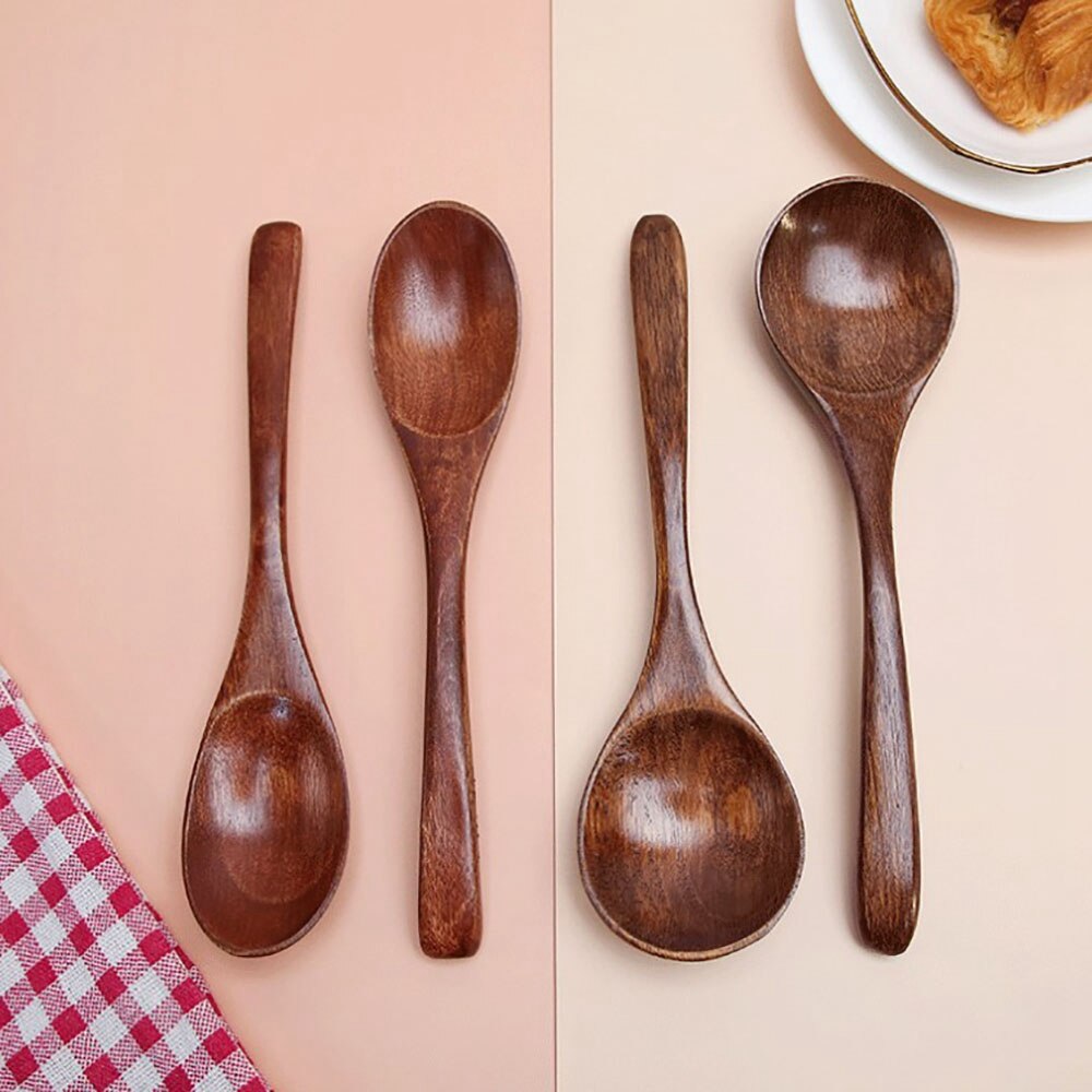 Wooden Spoons Japanese Style Soup Spoon Small Wood... – Grandado