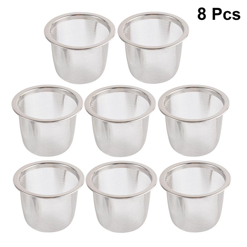 8 stk tefilter metallinfuser rustfritt stål tesil ... – Vicedeal