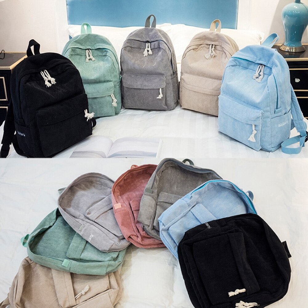 Neue Preppy Stil Weichen Stoff Rucksack Weibliche ... – Vicedeal