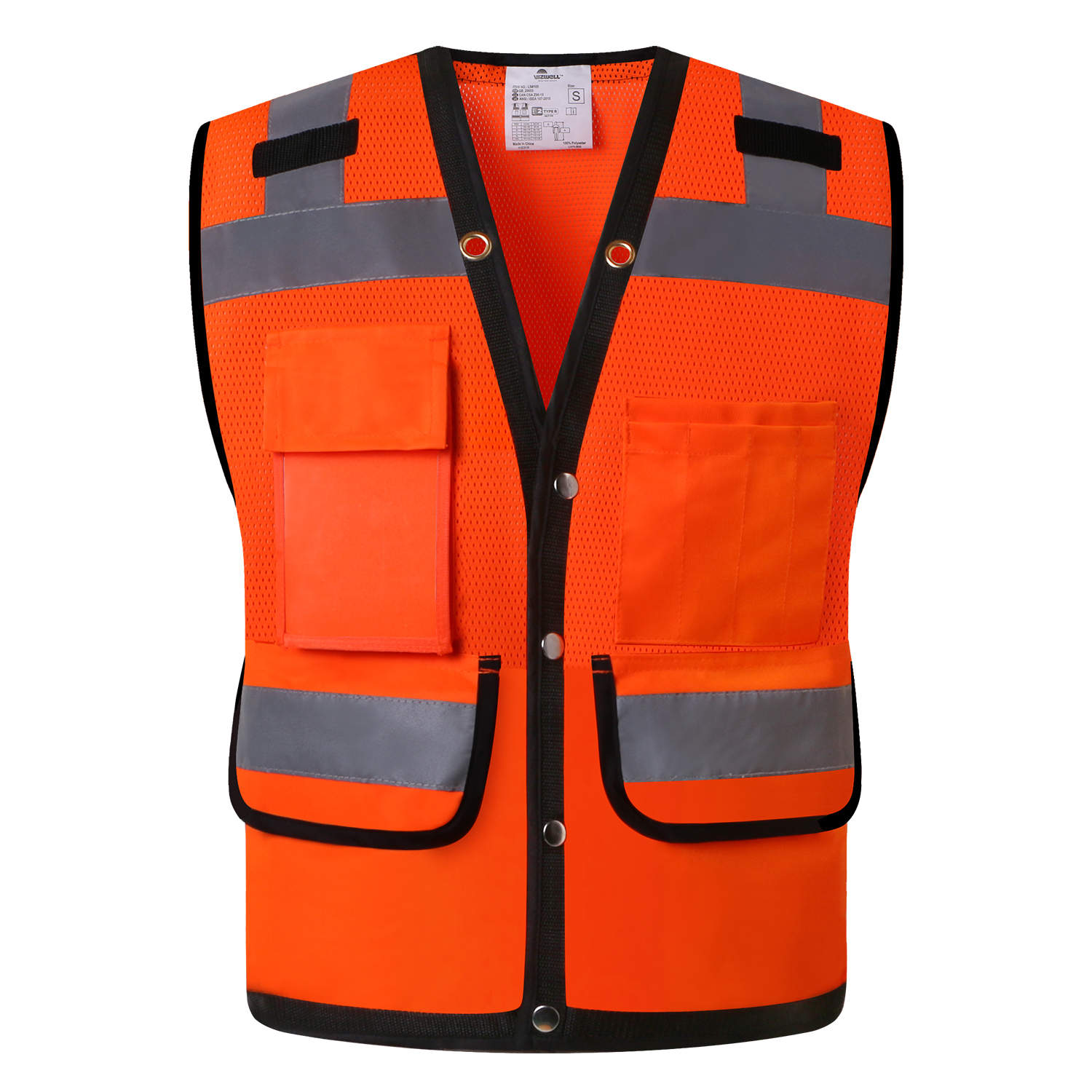 Hi Vis Safety Vest Reflective Surveryor Orange Mes... – Vicedeal