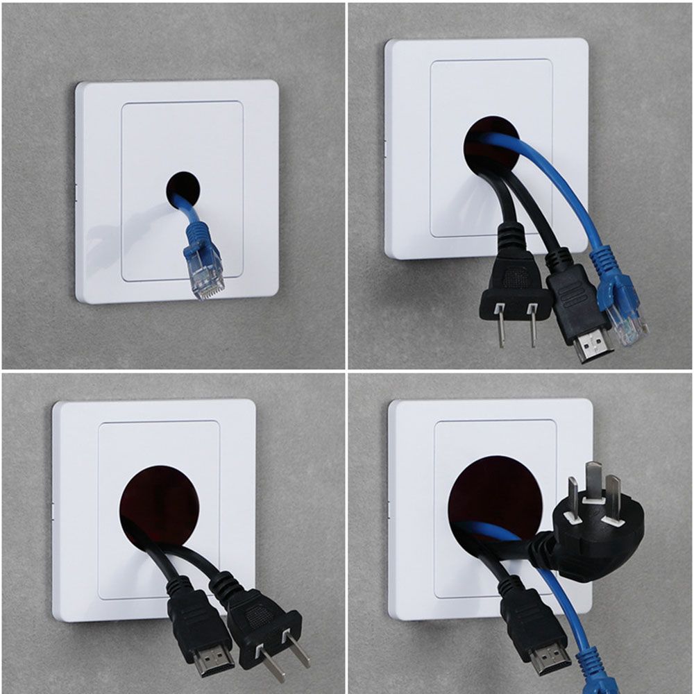 86Type Wall Cable Socket With Rubber PadBlank Pane... – Grandado