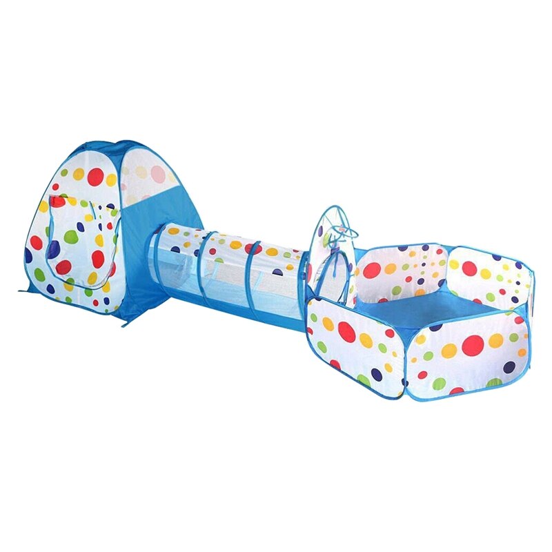 3 in 1 Kids Play Tent with Play Tunnel with Ball P... – Grandado