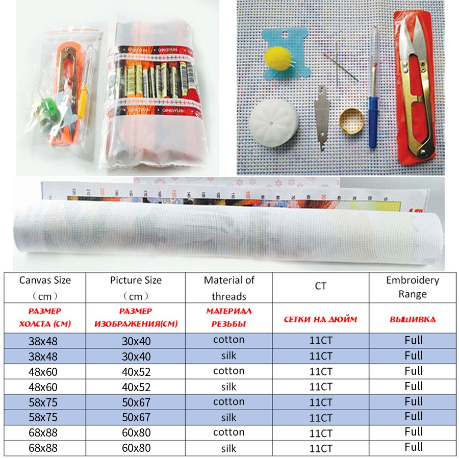 Kruissteek kits, Borduren handwerken sets met gedr... – Grandado