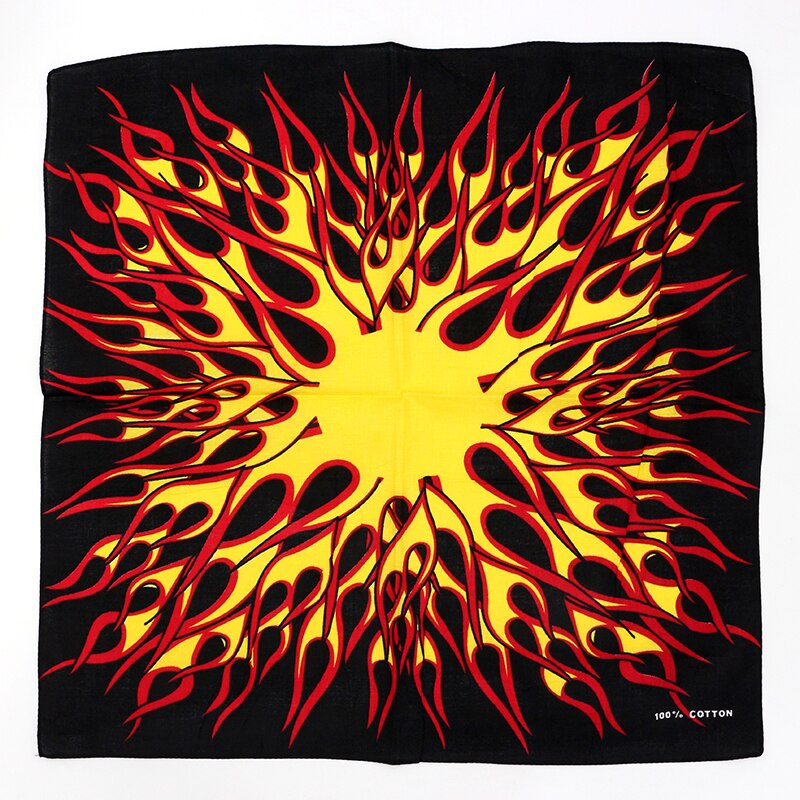 Flame Cotton Square Scarf For Men Trend Hiphop Str... – Vicedeal