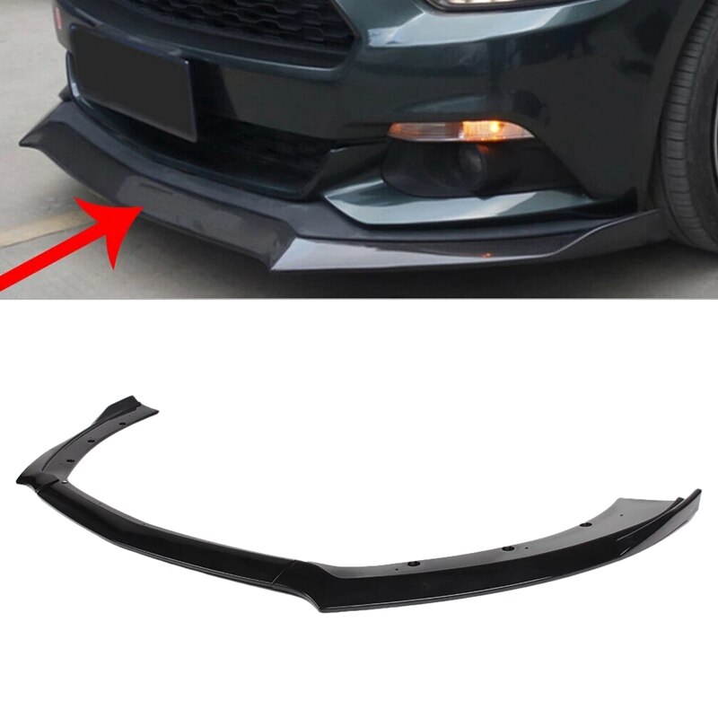 3 Teile/satz Glänzend Schwarz Auto Vorderen Stoßfä... – Vicedeal