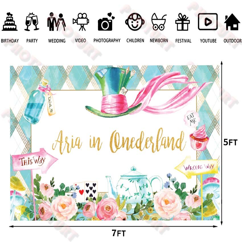 PHOTURT Alice in Wonderland Photography Backdrops ... – Vicedeal