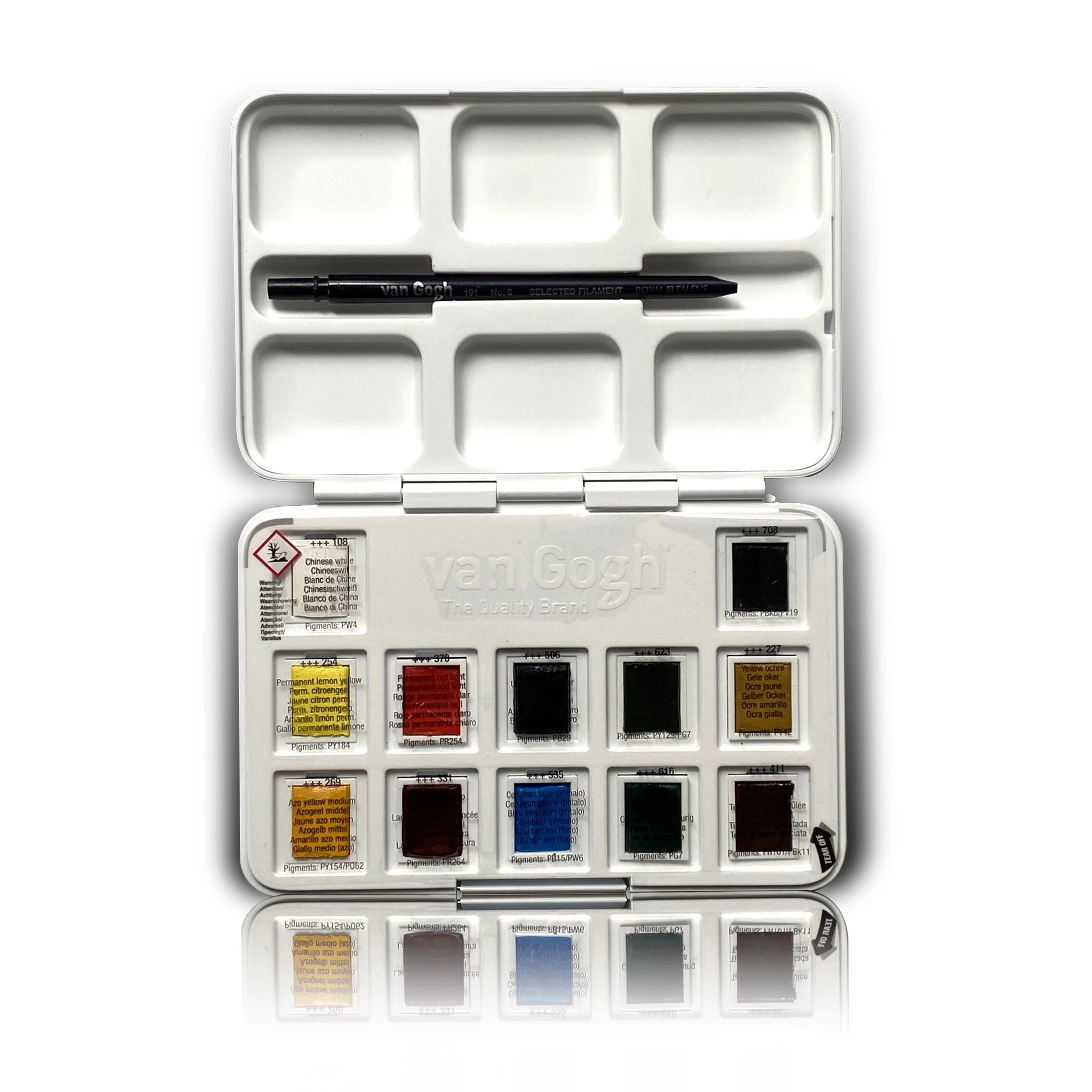 Van Gogh Solid Watercolor Set 12/15 color Pack wit... – Grandado