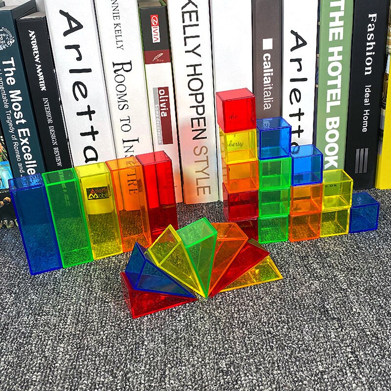 50Pcs Kleur Plastic Transparante 3D Geometrische S... – Grandado