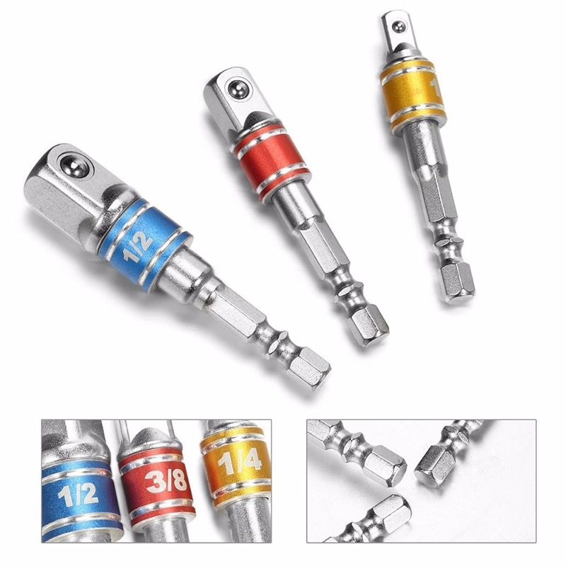 1Set/3pcs Hex Drill Power Bit Socket Drive Adaptor... – Grandado