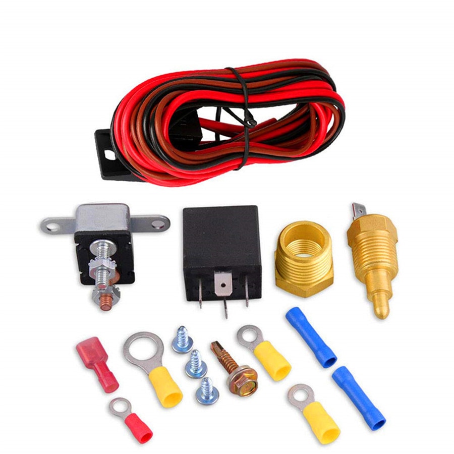 Electric Fan Wiring Install Kit Complete Thermosta... – Grandado