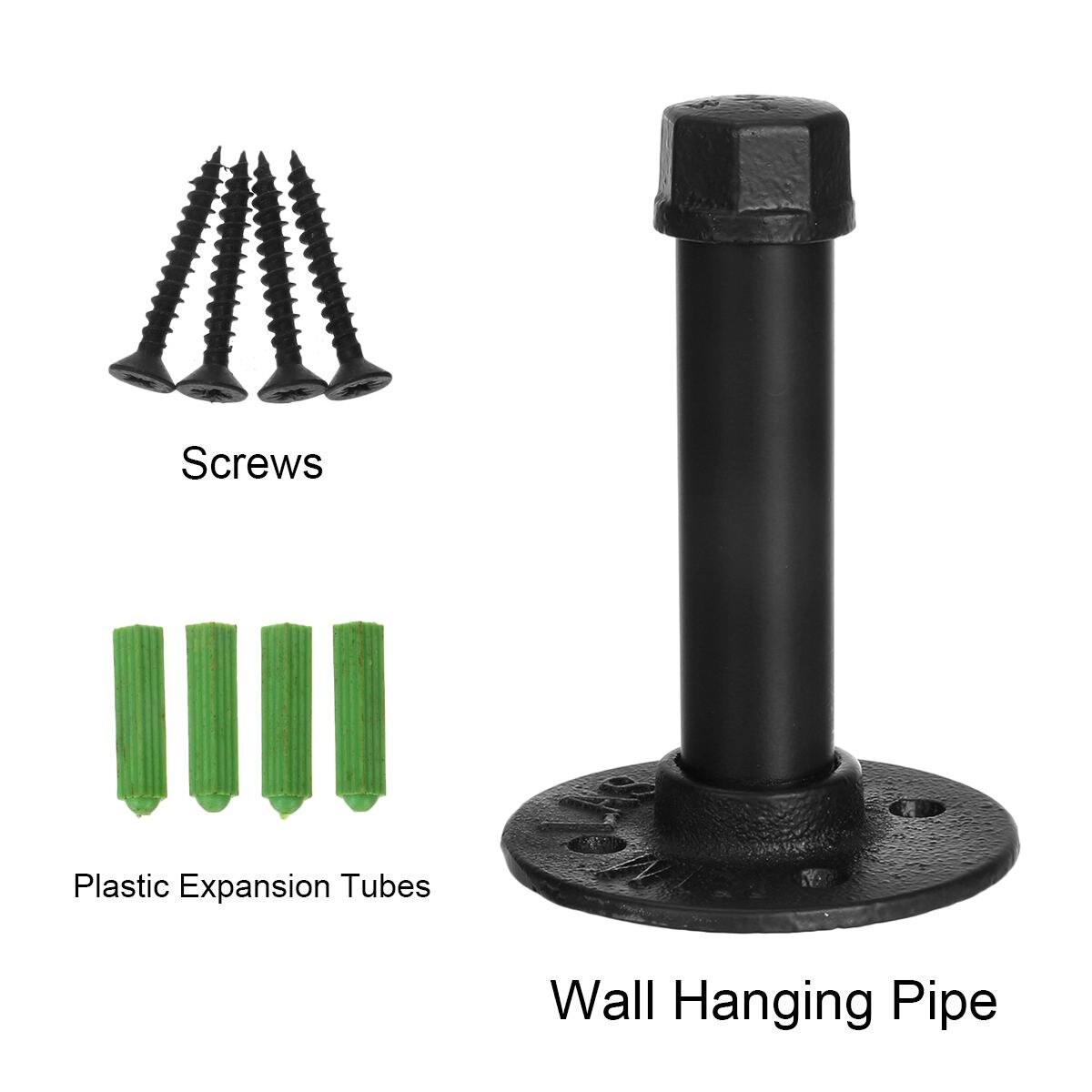 28cm Retro Black Iron Industrial Pipe Shelf Bracke... – Grandado