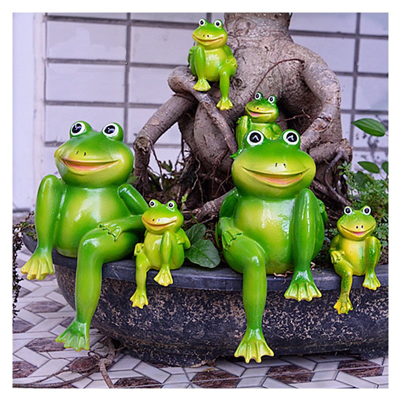 Sitting Frogs Statue Outdoor Garden Store Decorati... – Vicedeal