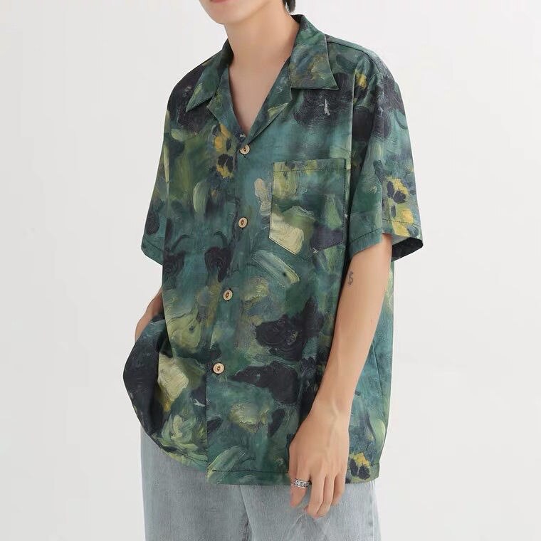 Non-iron Lapel Button Up Beach Hawaii Shirt for Me... – Vicedeal