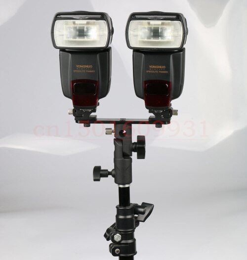 Double Twins Dual Shoe Speedlight Stand Bracket Mo... – Grandado