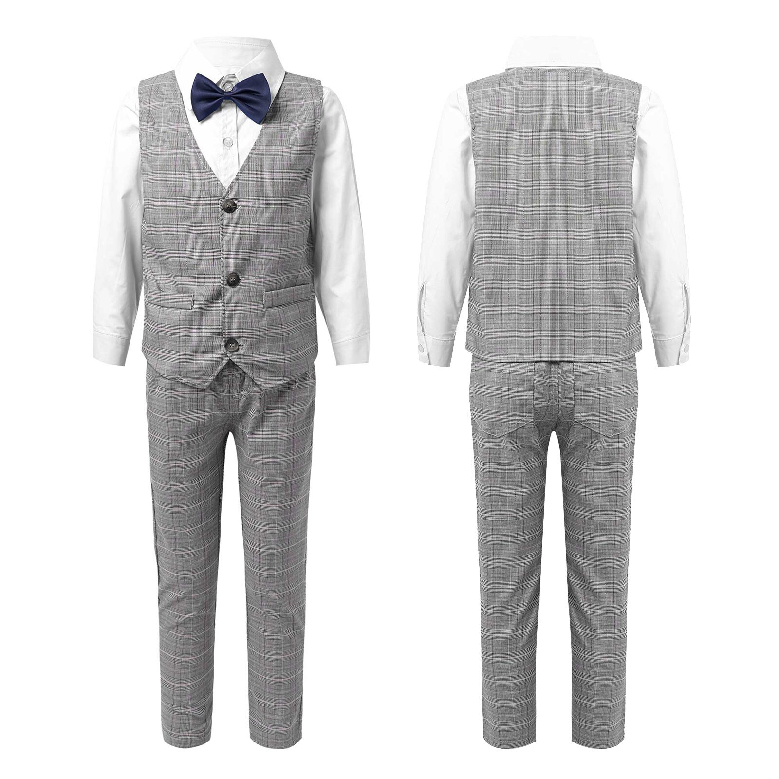 4 pièces fleur garçon costumes de mariage enfants ... – Grandado