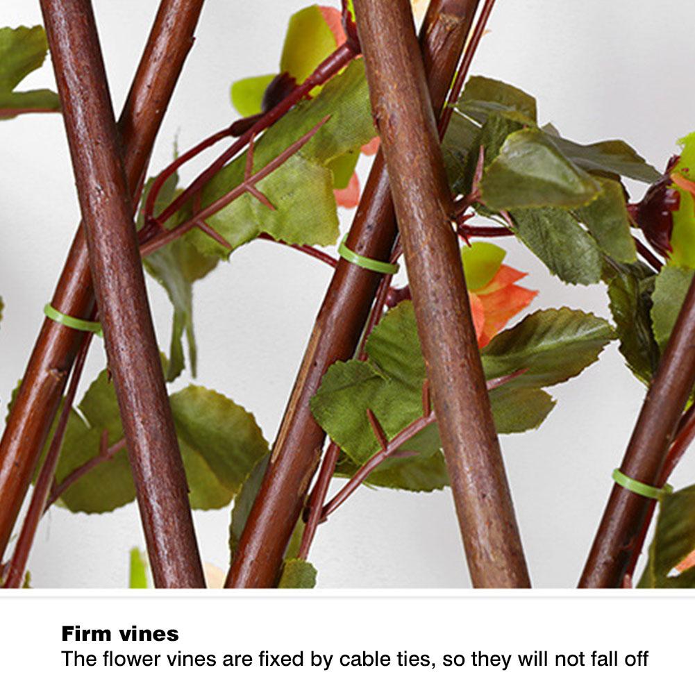 S/M Wooden Hedge with Two Colors Buds Leaves Garde... – Vicedeal