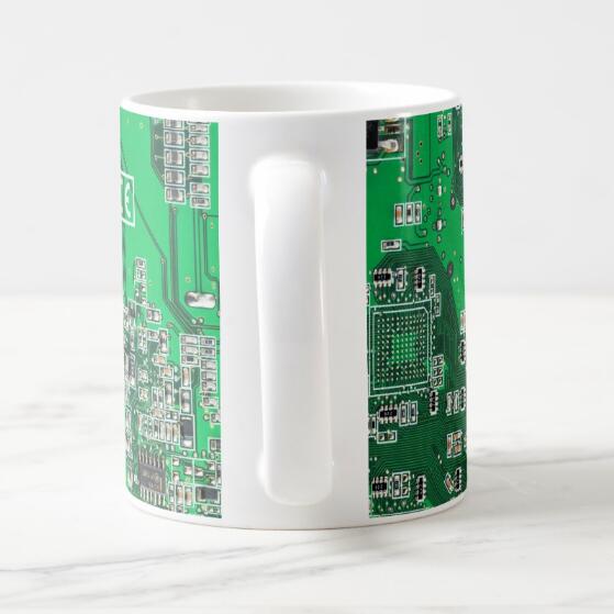 Green Computer Circuit Board Geek Coffee Mug Novel... – Grandado