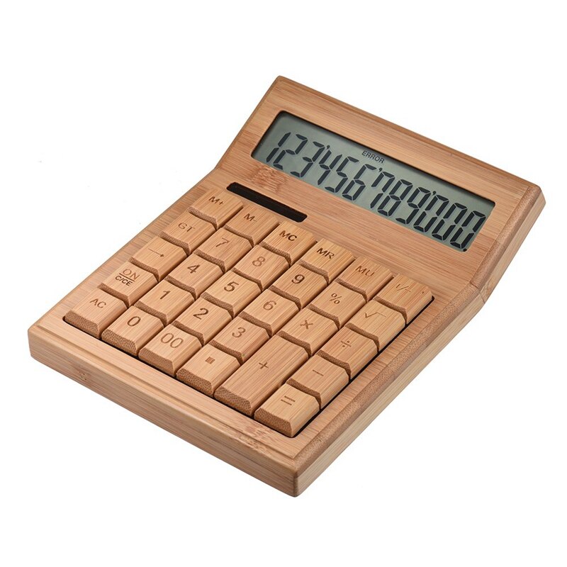 Multifunctional Bamboo Electronic Calculator Count... – Vicedeal
