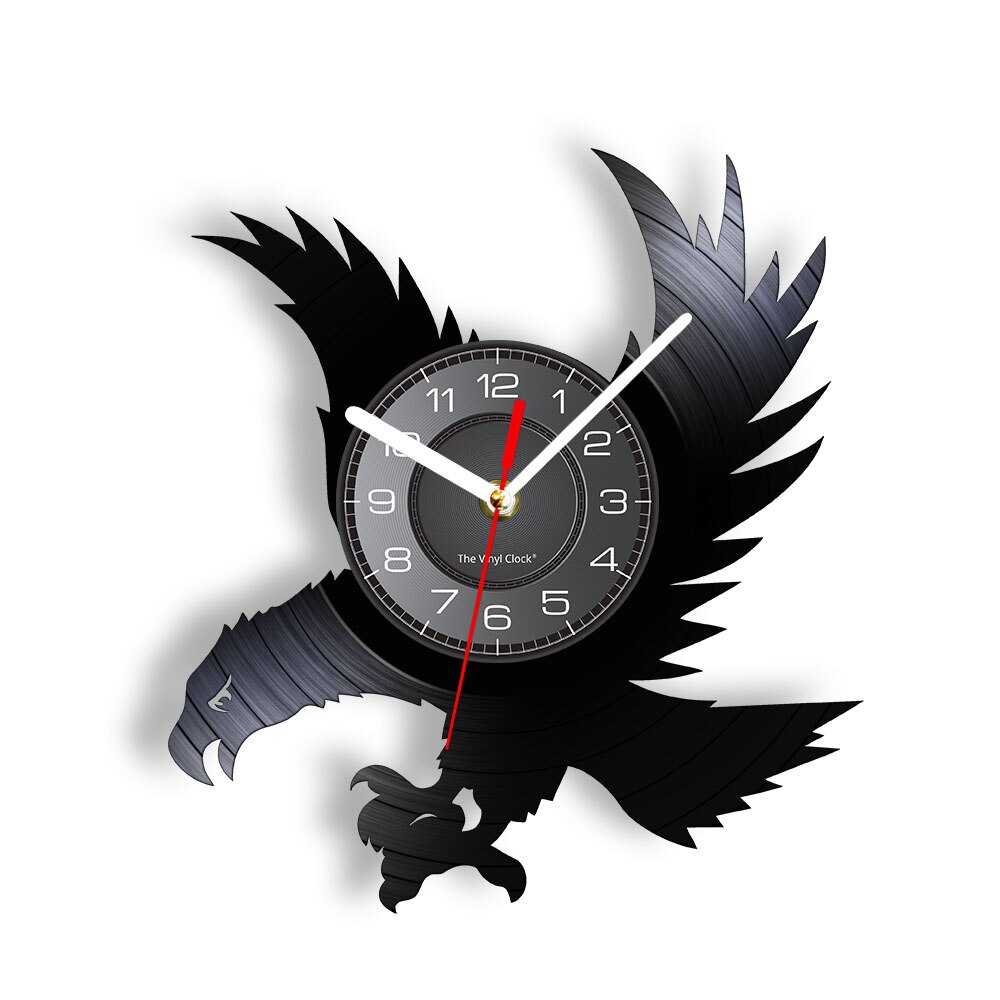 Flying Eagle Silhouette Wall Clock Tercel Wall Dec... – Grandado