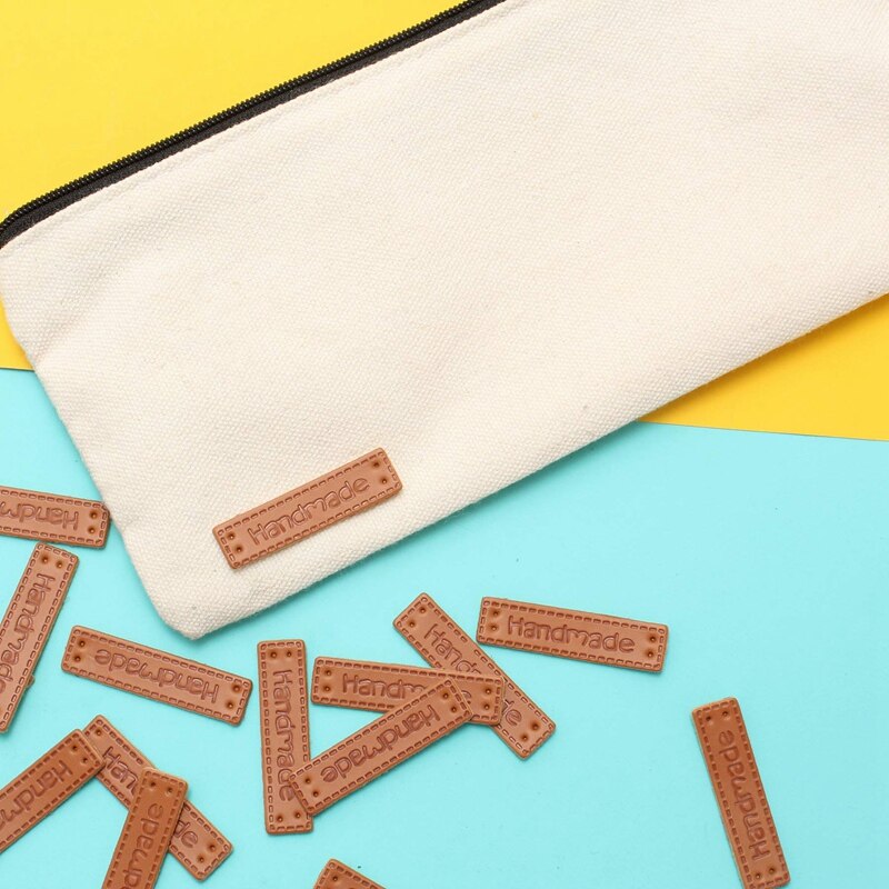 50PCS Handmade Fabric Labels & 50 PU Leather L... – Grandado