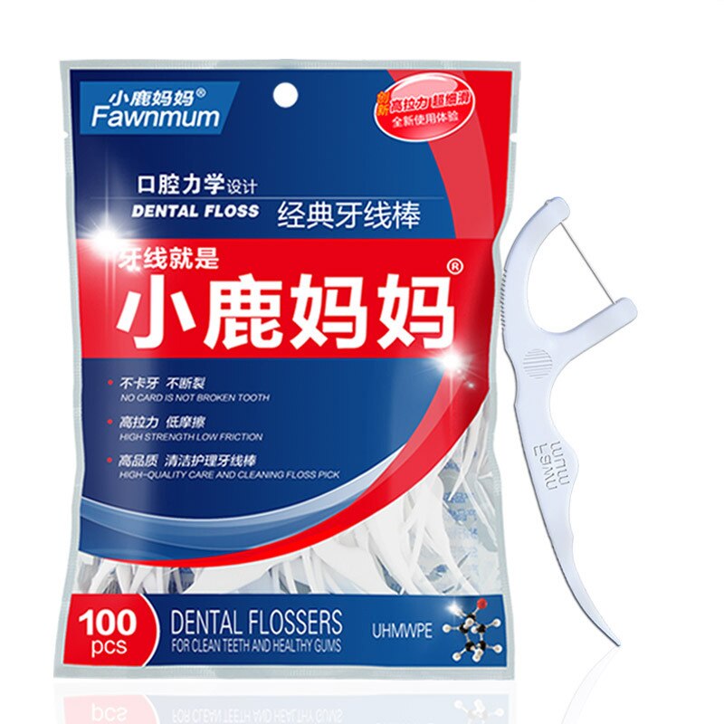 FAWN MUM Teeth Whitening Dental Floss Sticks 100 P... – Grandado