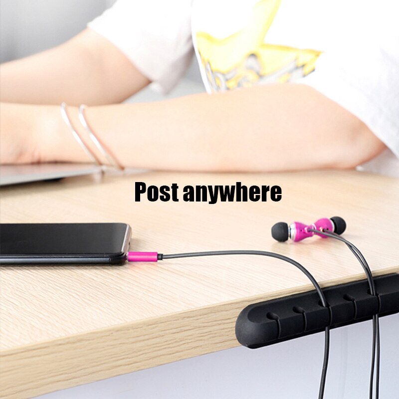 Cable Organizer Silicone USB Cable Winder Desktop ... – Vicedeal