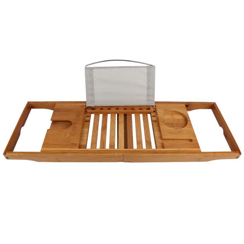 Retractable Bamboo Bathtub Tray Book Wine Tablet H... – Vicedeal