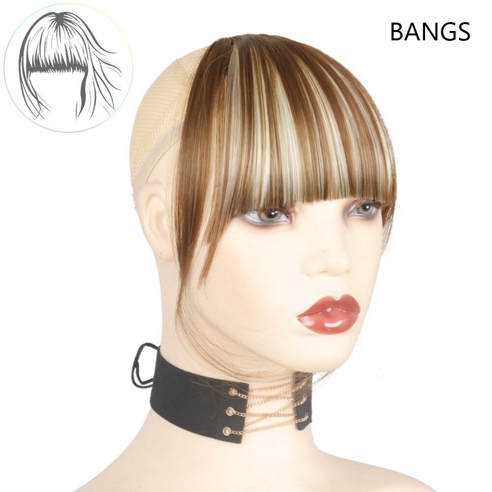 Azqueen syntetiskt klämma i luggen främre snygg lu... – Grandado