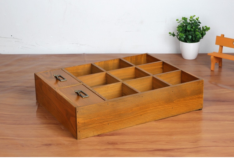 1PC Zakka wood drawer cabinets wooden lockers hang... – Grandado