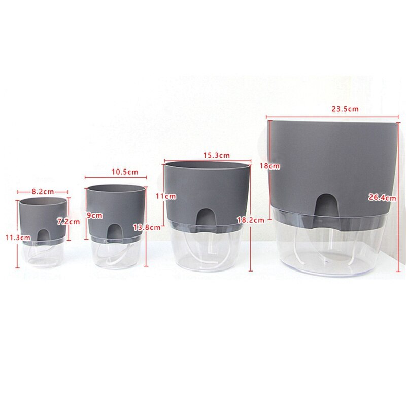 Plastic Watering Planter Handmade 2 Layer Self Wat... – Grandado