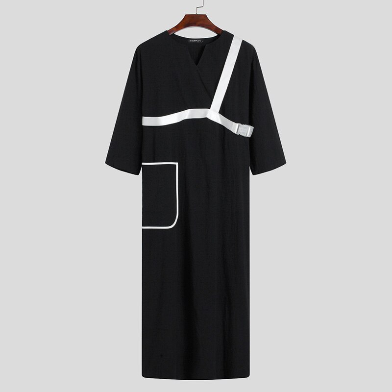 Men Muslim Jubba Thobe Islamic Arabic Kaftan Cotto... – Vicedeal