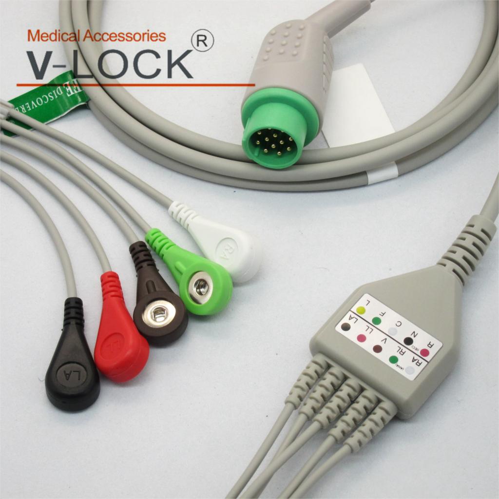 Een Stuk Ecg-kabel Met 3Leads, Clip Voor Biolight ... – Grandado
