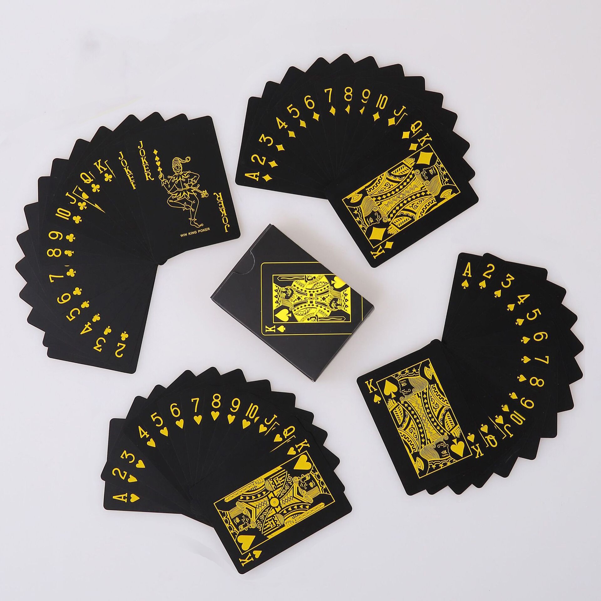 54 PCS Waterproof Black Playing Cards Plastic PVC ... – Vicedeal