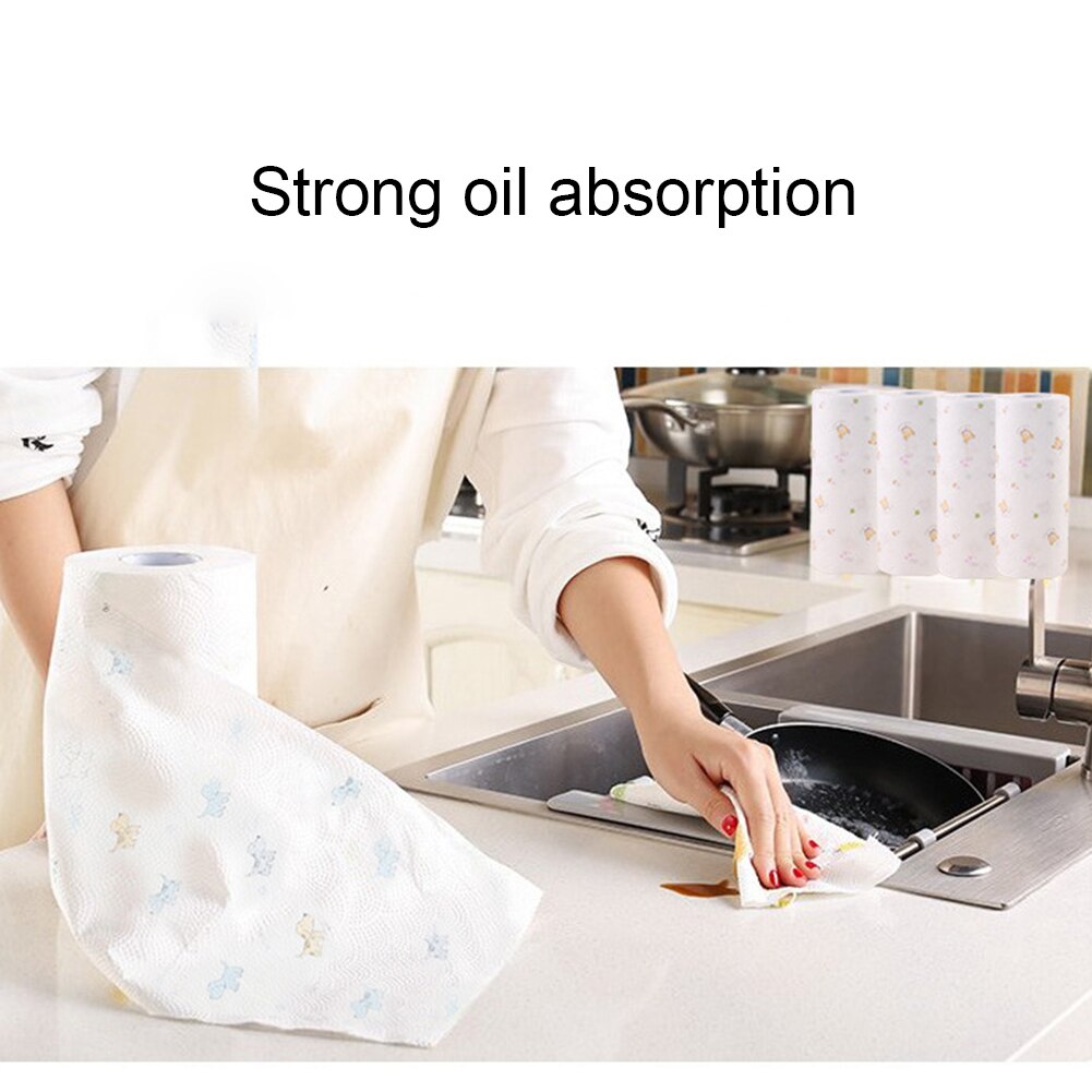 60pcs/Roll Cartoon Print Disposable Cleaning Cloth... – Grandado