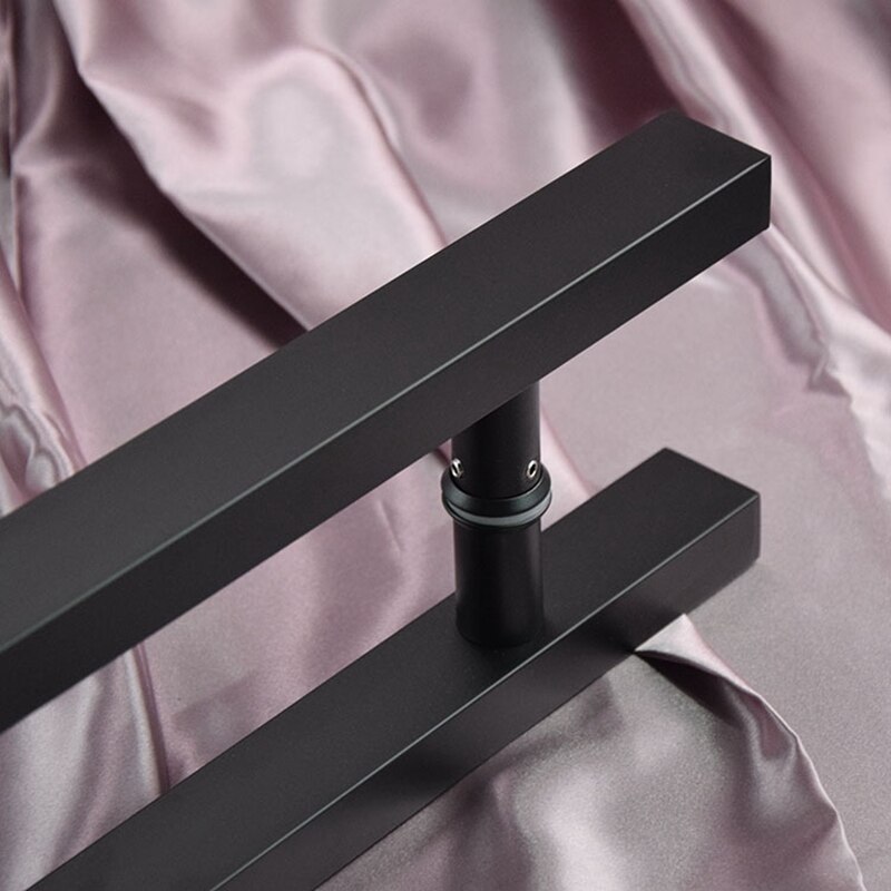 Matte Black Stainless Steel Glass / Wooden Door Ha... – Grandado