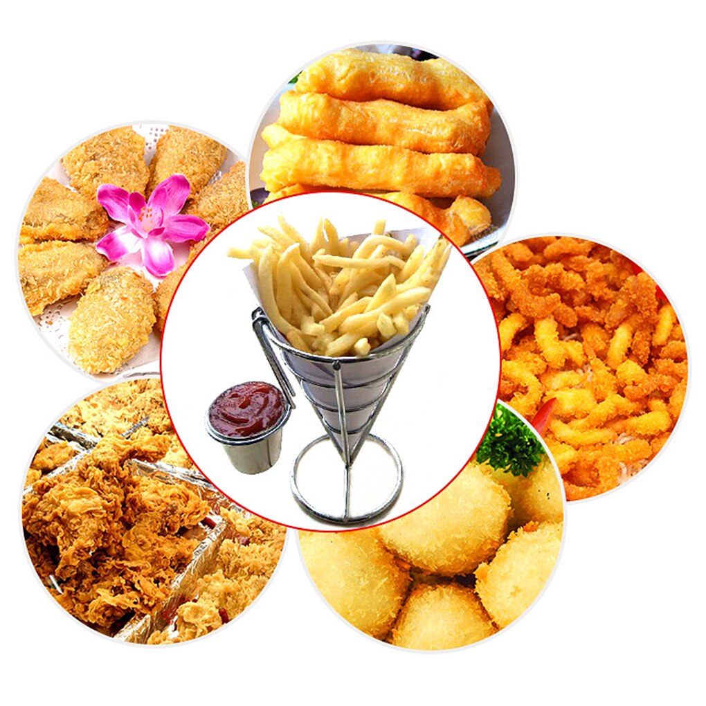 3 PCS electroplating single head french fries rack... – Grandado