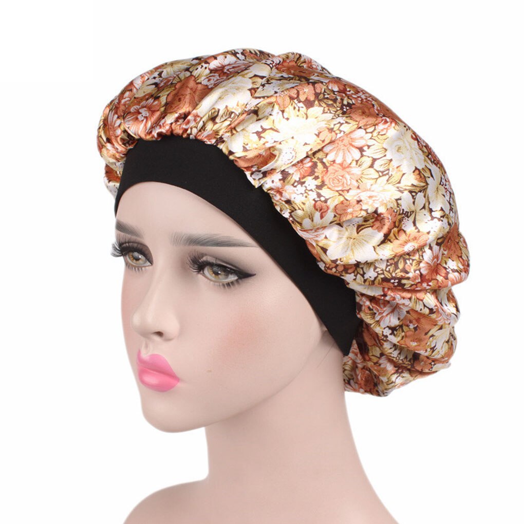 Shower Cap Hair Head Cover Satin Bonnet Sleeping S... – Grandado