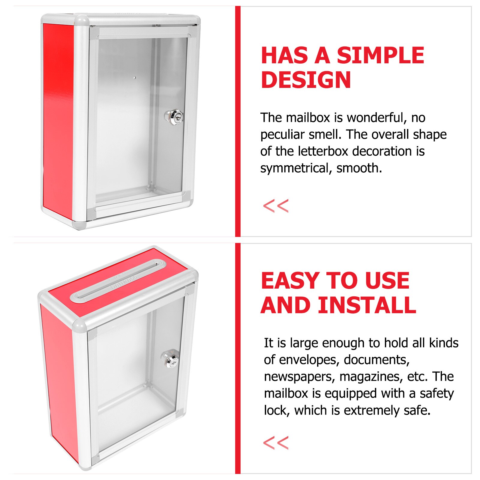 1pc Durable Letter Case Post Box Wall-mounted Lett... – Grandado