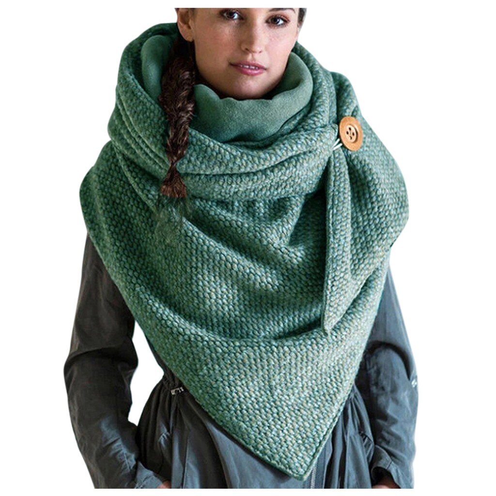 Women's Scarves With Button 3 Colors Lady Winter A... – Grandado