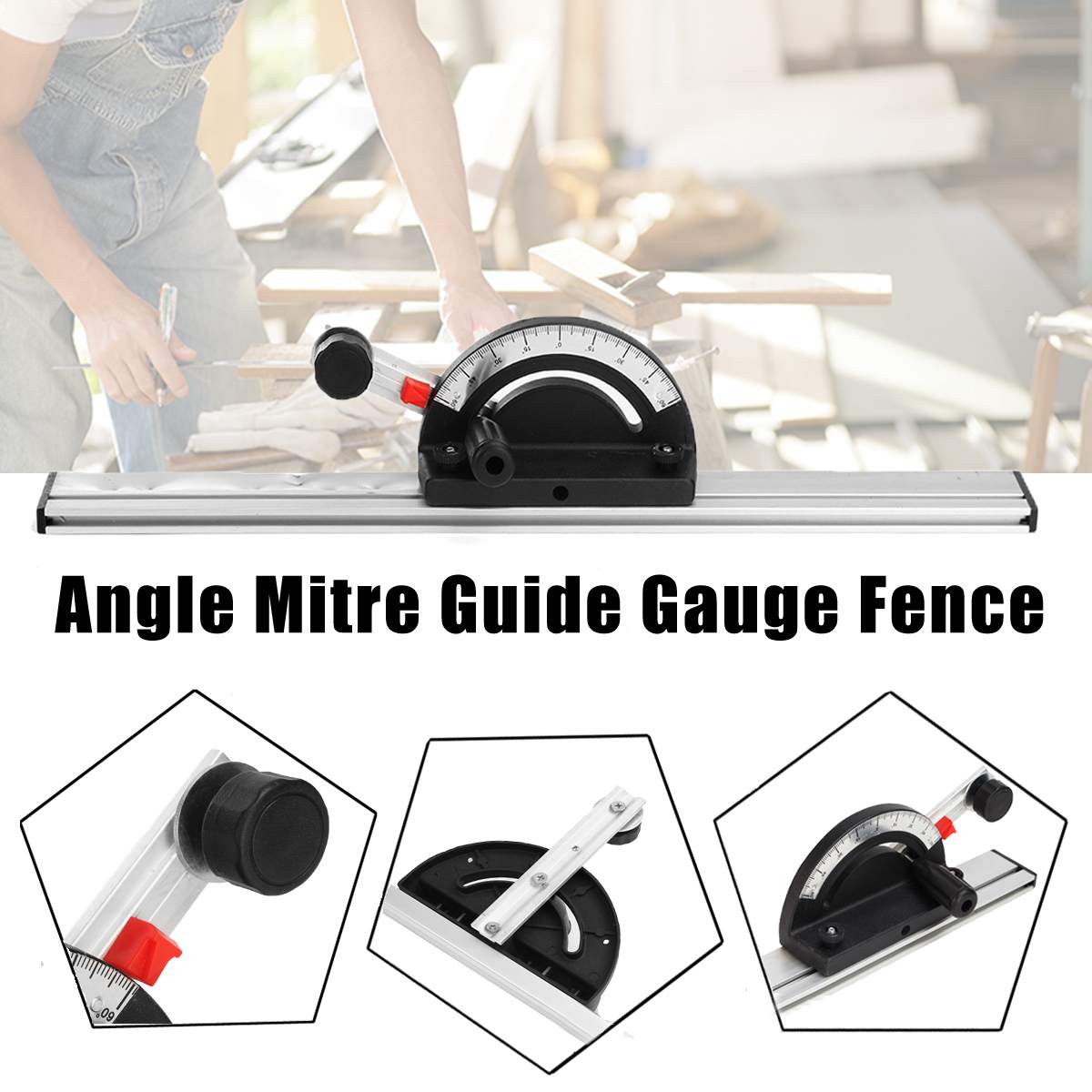 60cm Accurate Woodworking Angle Protractor Mitre G... – Vicedeal