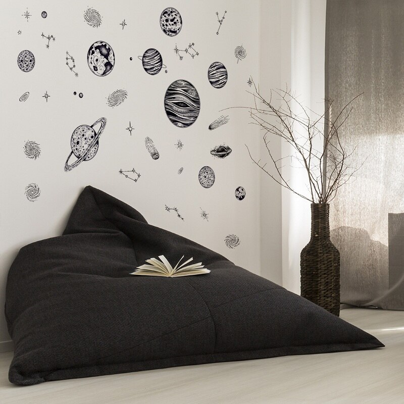 Solar System Planet Asteroid Wall Stickers For Kid... – Grandado