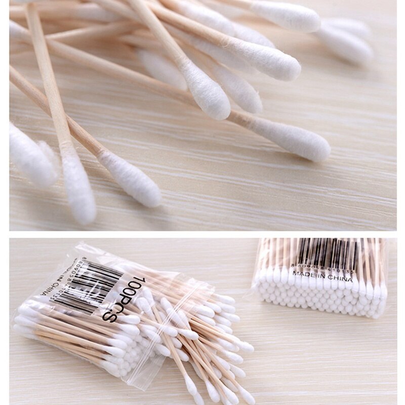 100Pcs/bag Disposable Cotton Swabs Double Head Cot... – Vicedeal