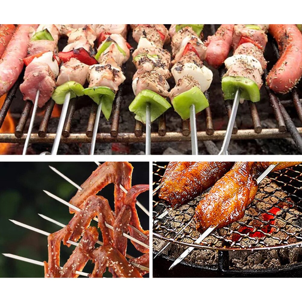 20pc/Set Barbecue Meat String Skewer Stainless Ste... – Grandado