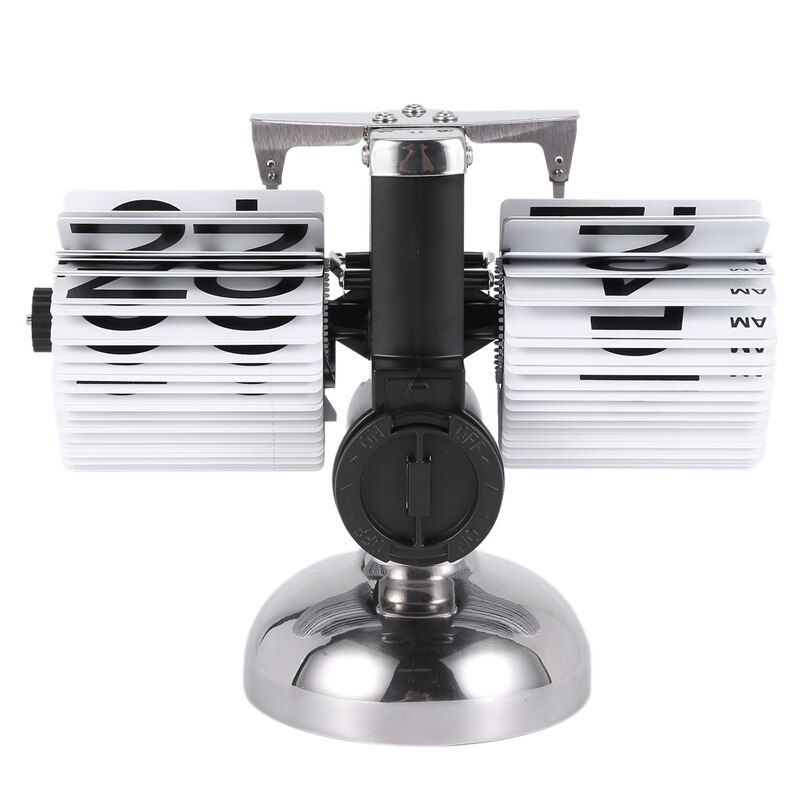 White Modern Digital Mechanical Retro Flip Clock w... – Vicedeal