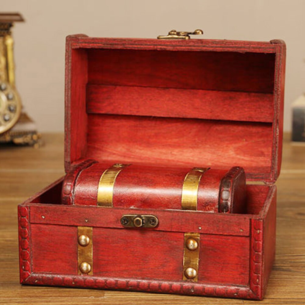Vintage Wooden Jewelry Storage Box Small Treasure ... – Grandado