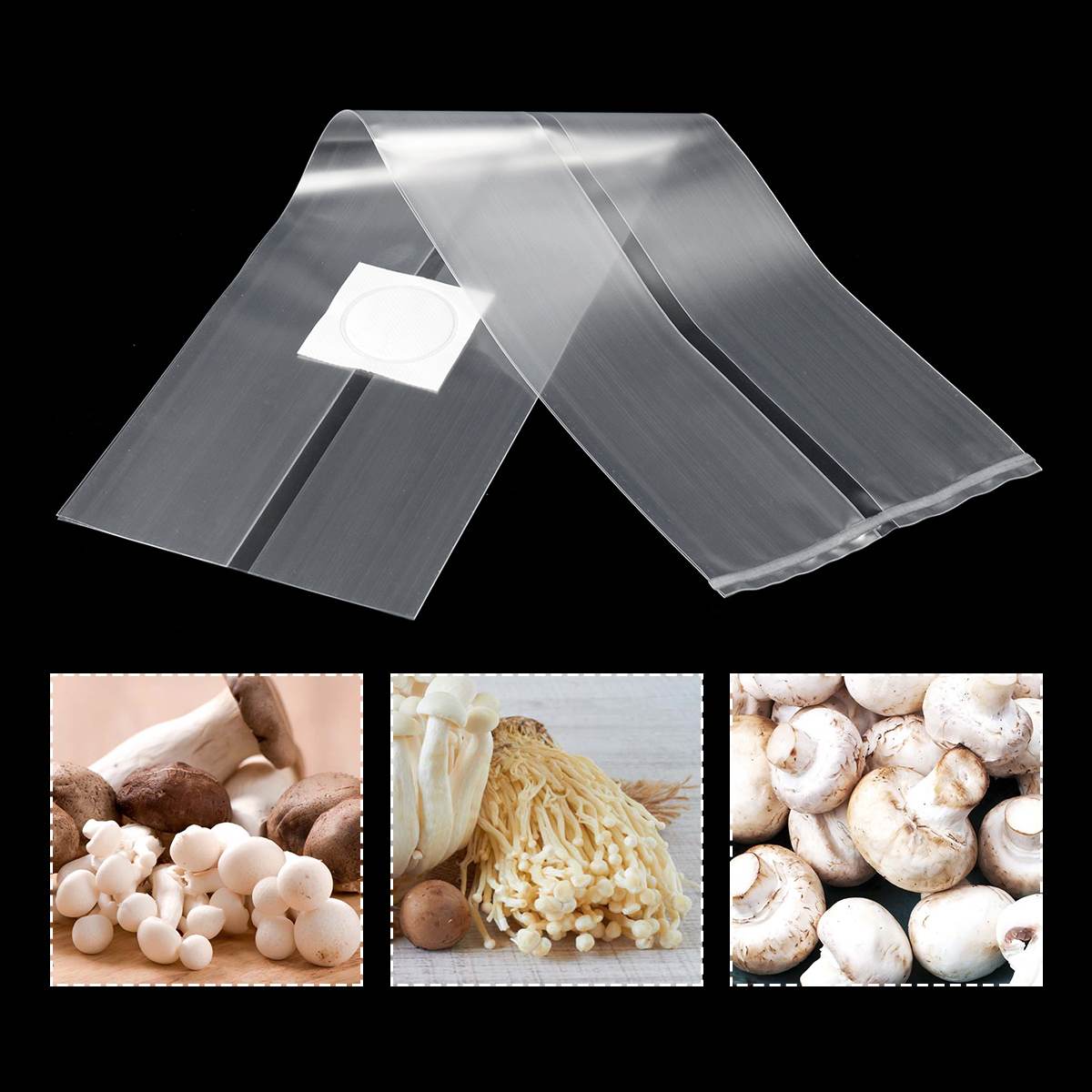 20Pcs 250x500mm PVC Mushroom Grow Bag Spawn Bag Su... – Vicedeal